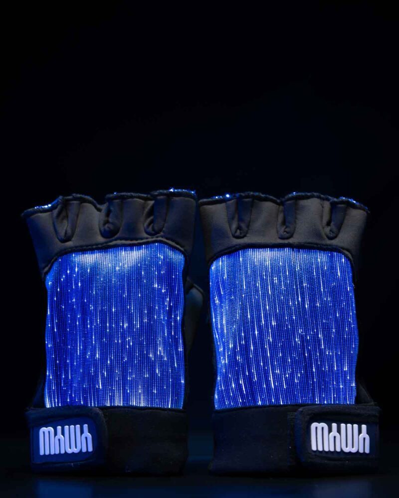 LED Light Up Gloves with Fingers | Black - YMYW Collection